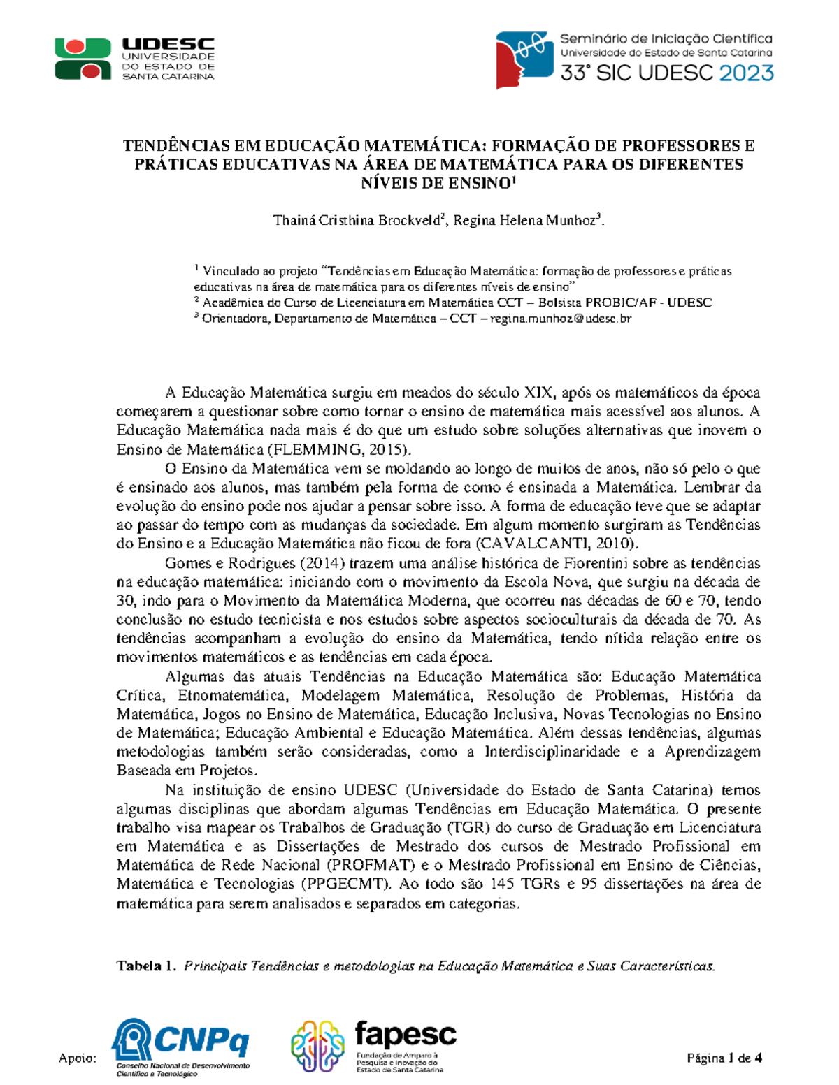 TEND Ncias EM Educa O Matem TICA Forma O DE Professores E PR Ticas ...