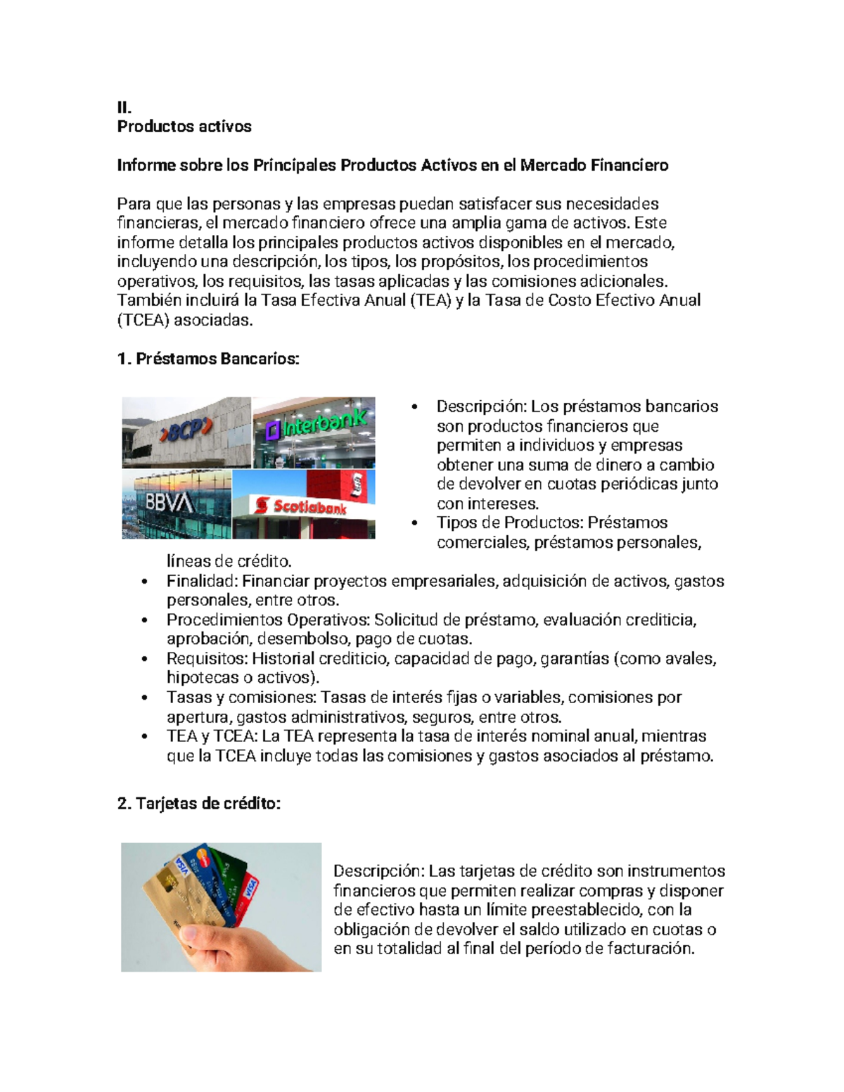 Productos activos - II. Productos activos Informe sobre los Principales ...