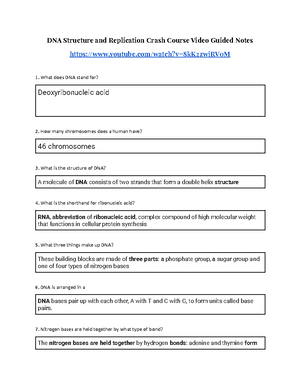 Intro to Biological Macromolecules - Name: _________________ Unit 1 ...