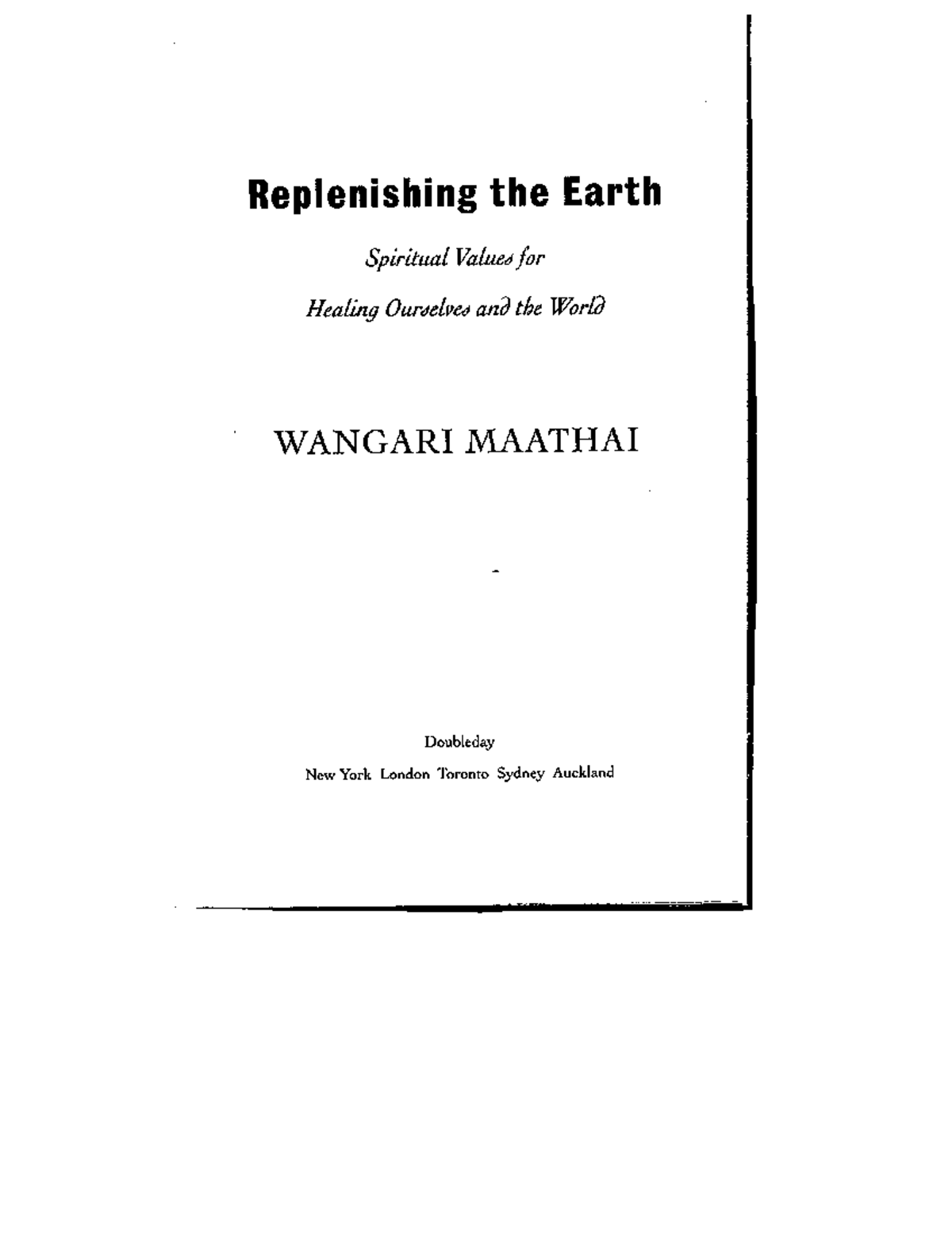 Replenishing the earth 14 - English language and literature - Studocu