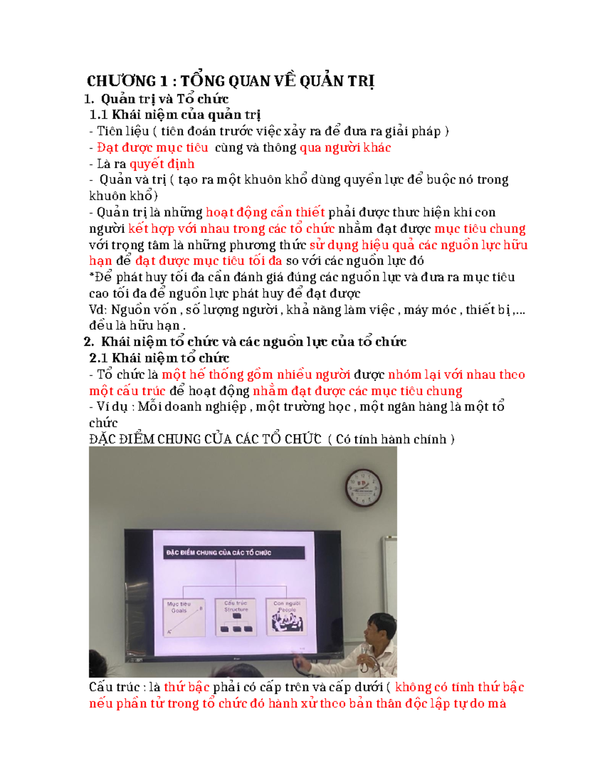 Chương 1-Tổng-quan-về-quan-trị - CH ƯƠNG 1 : T ỔNG QUAN V Ề QU ẢN TR Ị Qu ản tr ị và T ổ ch ức 1 ...