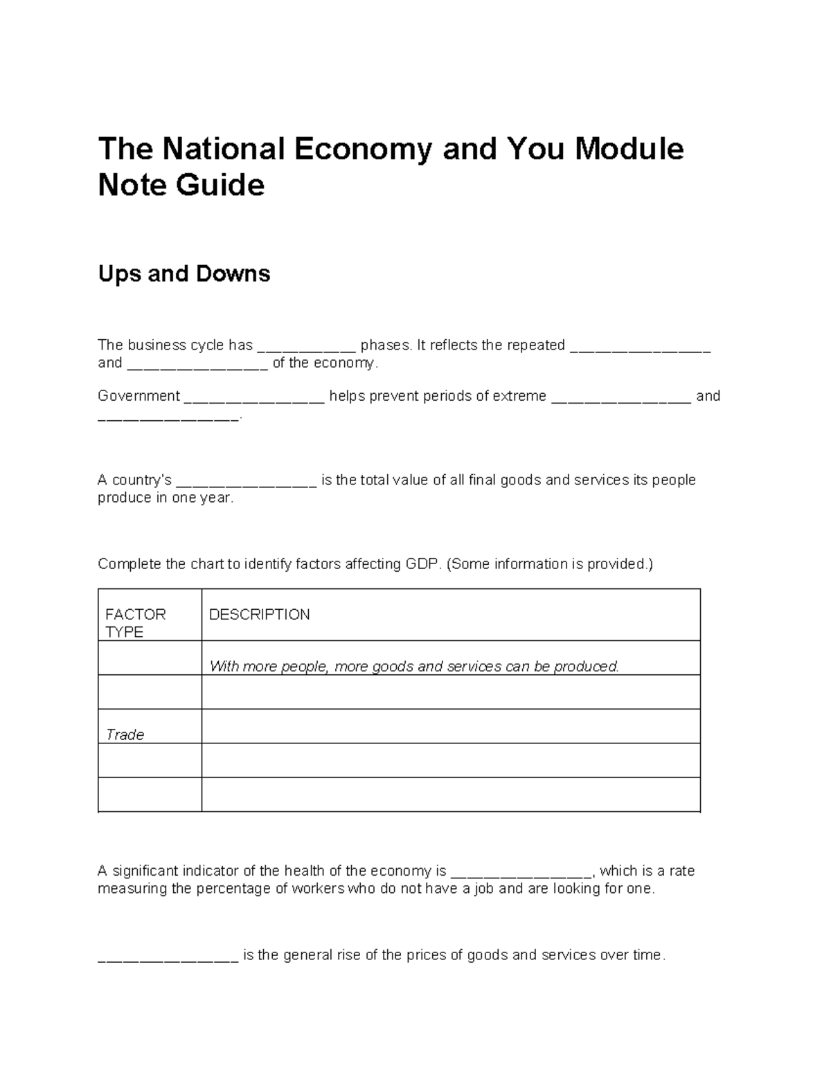 The+National+Economy+and+You+Module+Note+Guide - The National Economy ...