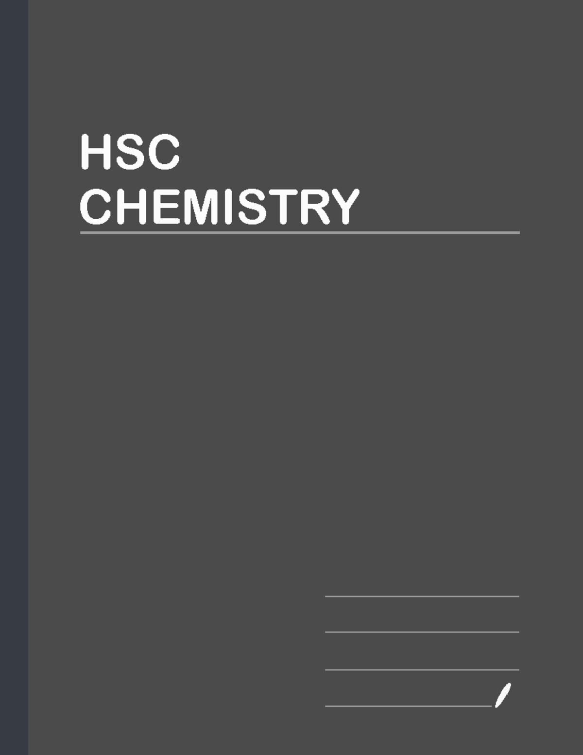 Chemistry hsc - notes on hsc chem - HSC CHEMISTRY INTRODUCTION TO ...