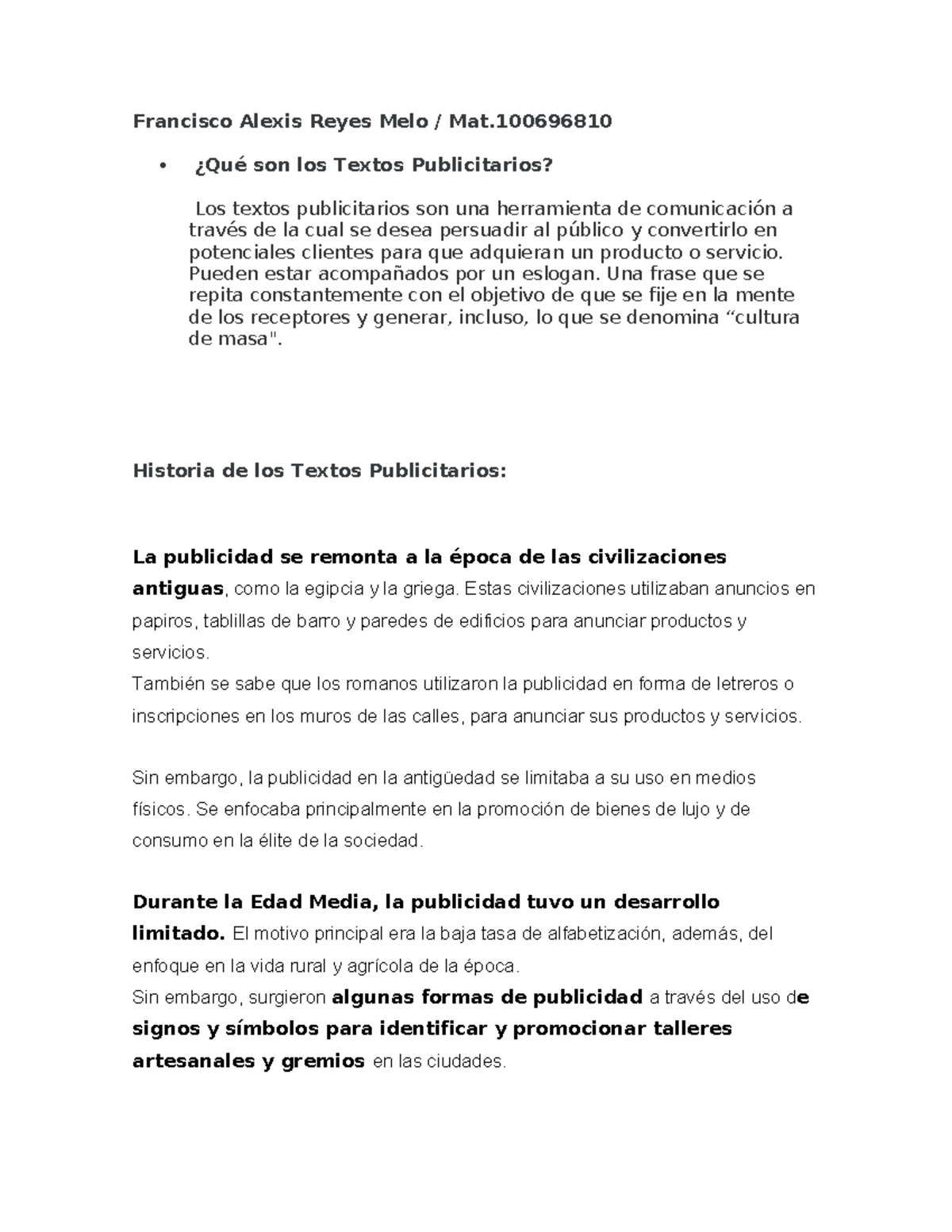 Redaccion tarea 1 - Resumen Redacción De Textos Publicit - Francisco ...