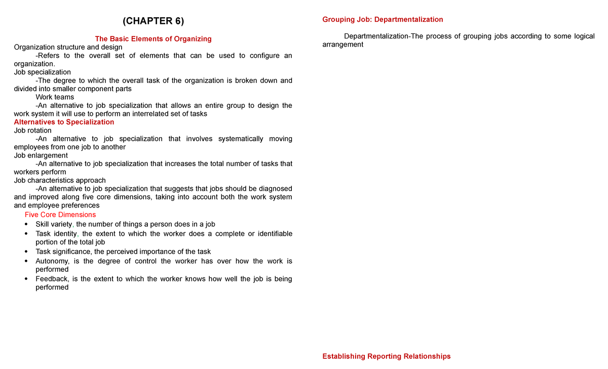 Orgbev Midterms - Organizational Behaviour - (CHAPTER 6) The Basic ...