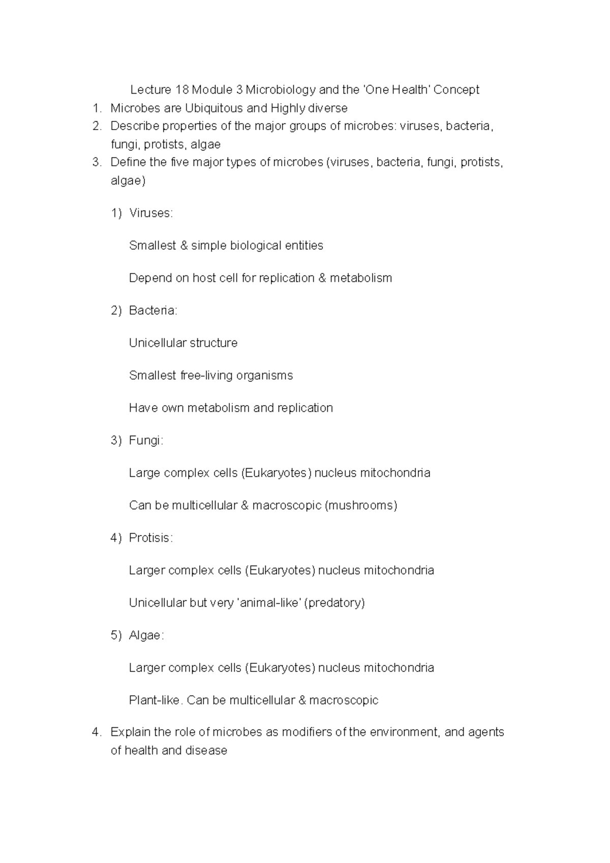 Lecture 18 Module 3 Microbiology and the - Lecture 18 Module 3 ...