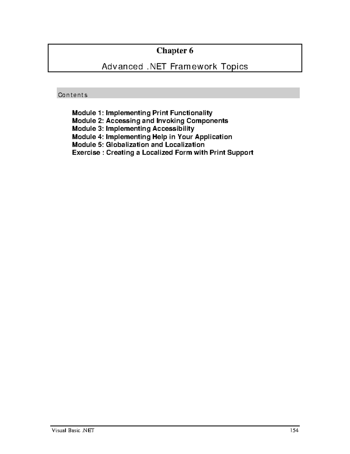 Visual Basic.net study material - Chapter 6 Advanced .NET Fram ework ...