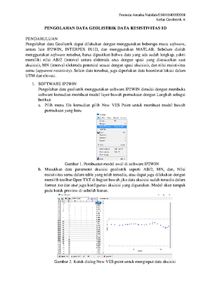 Laporan Individu Tugas Geolistrik - LAPORAN INDIVIDU TUGAS GEOLISTRIK PENGOLAHAN DATA VES DENGAN ...