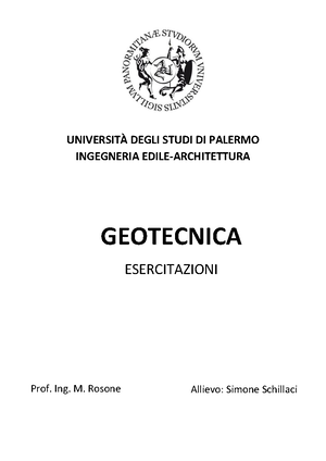 Geotecnica 5 - Banco di terreno perfettamente saturo e si una gamma sat ...