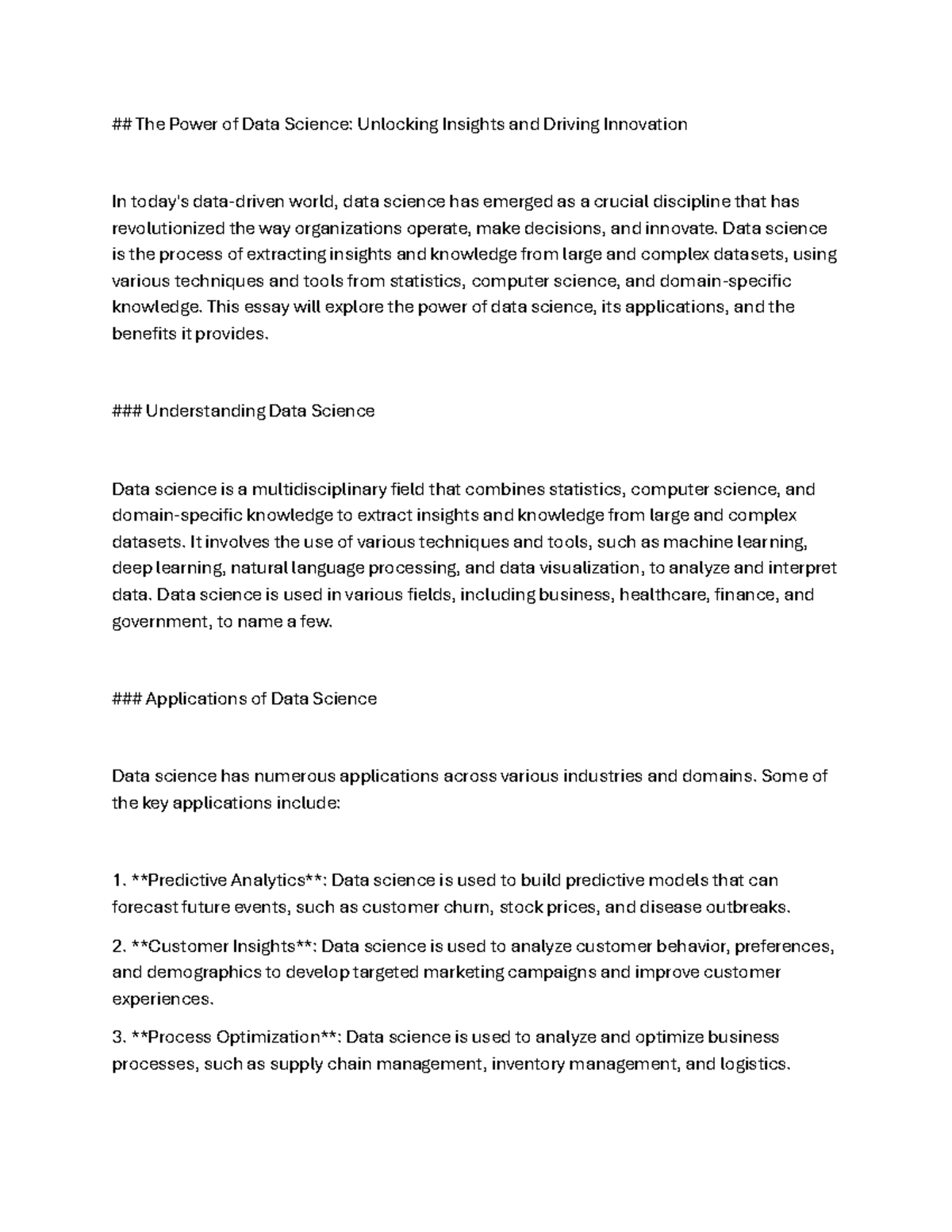 Datascience - study material - The Power of Data Science: Unlocking ...