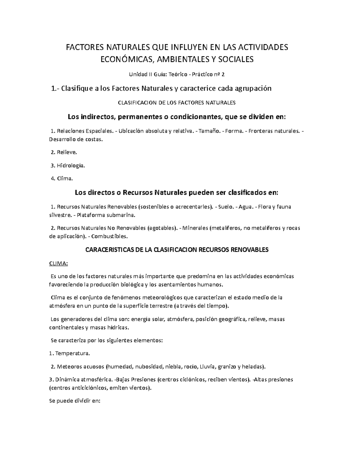 Tp 2 listo - FACTORES NATURALES QUE INFLUYEN EN LAS ACTIVIDADES ...