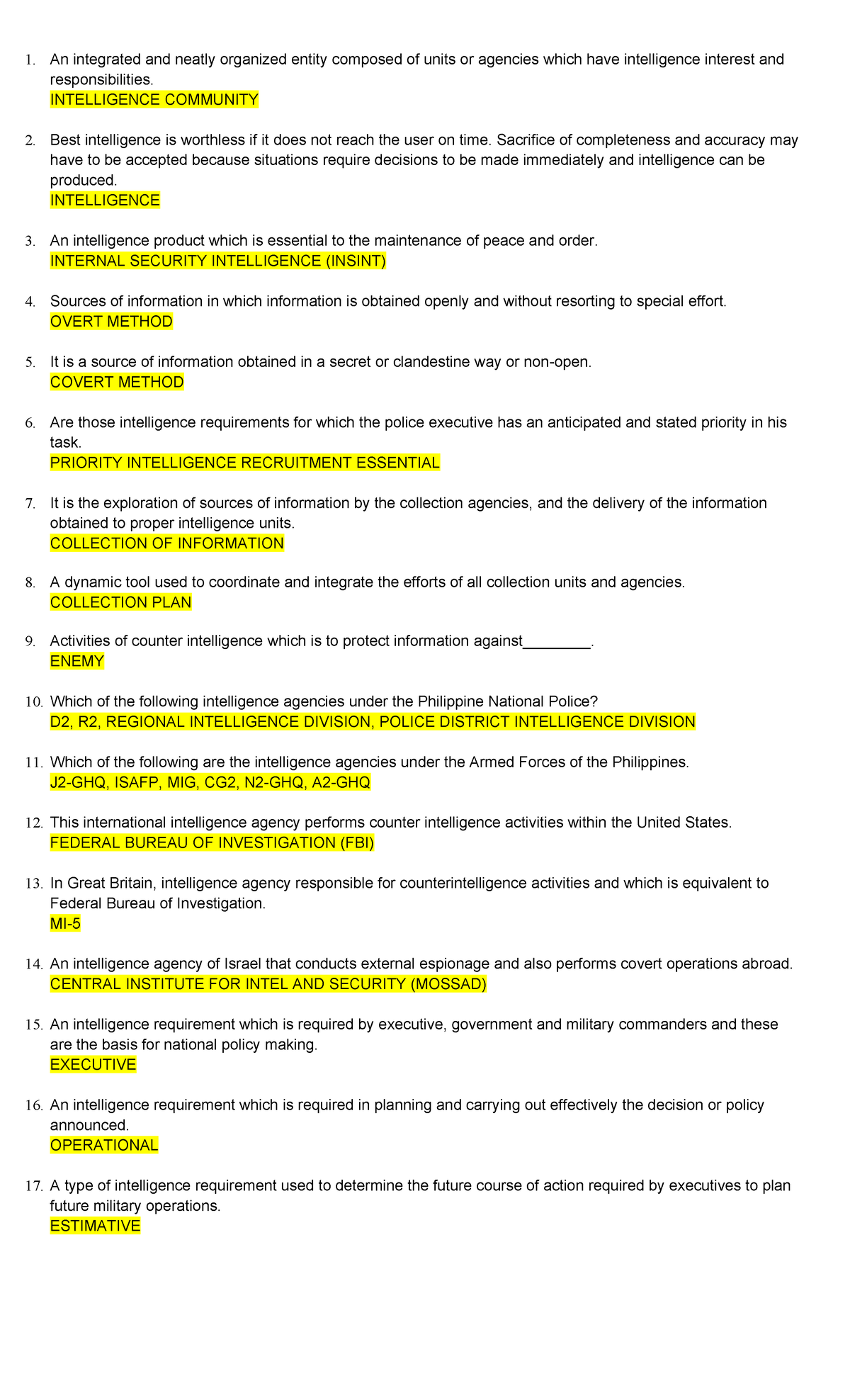 CRI 169- Questionnaire- Reviewer - An integrated and neatly organized ...