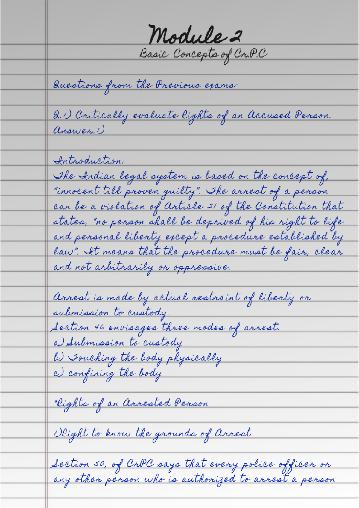 2 CRPC 4 - Summary LL.B - Studocu