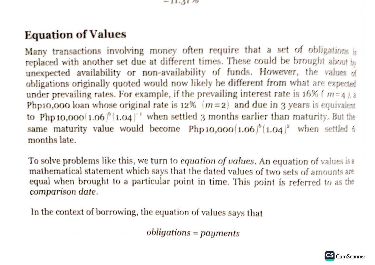 Equation of Values (071422) - maths - Studocu