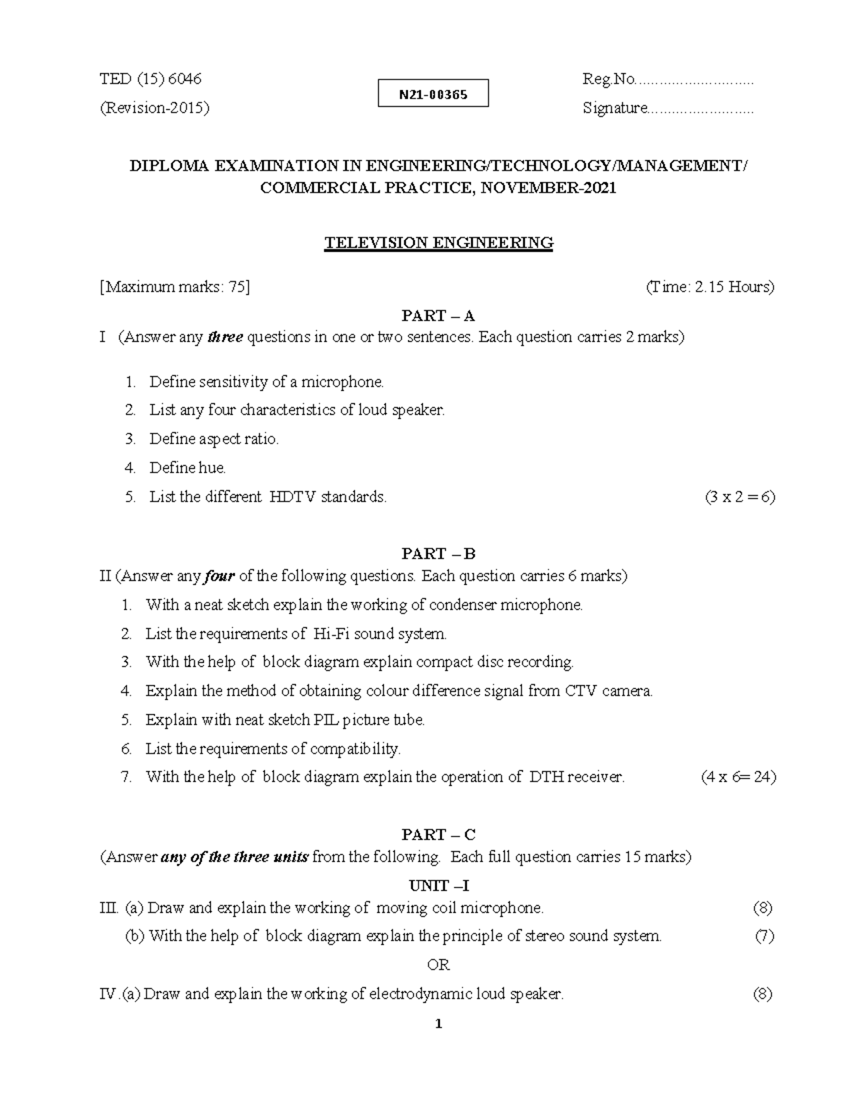TED(15)6046 qp - Television engineering notes Sixth Semester ...