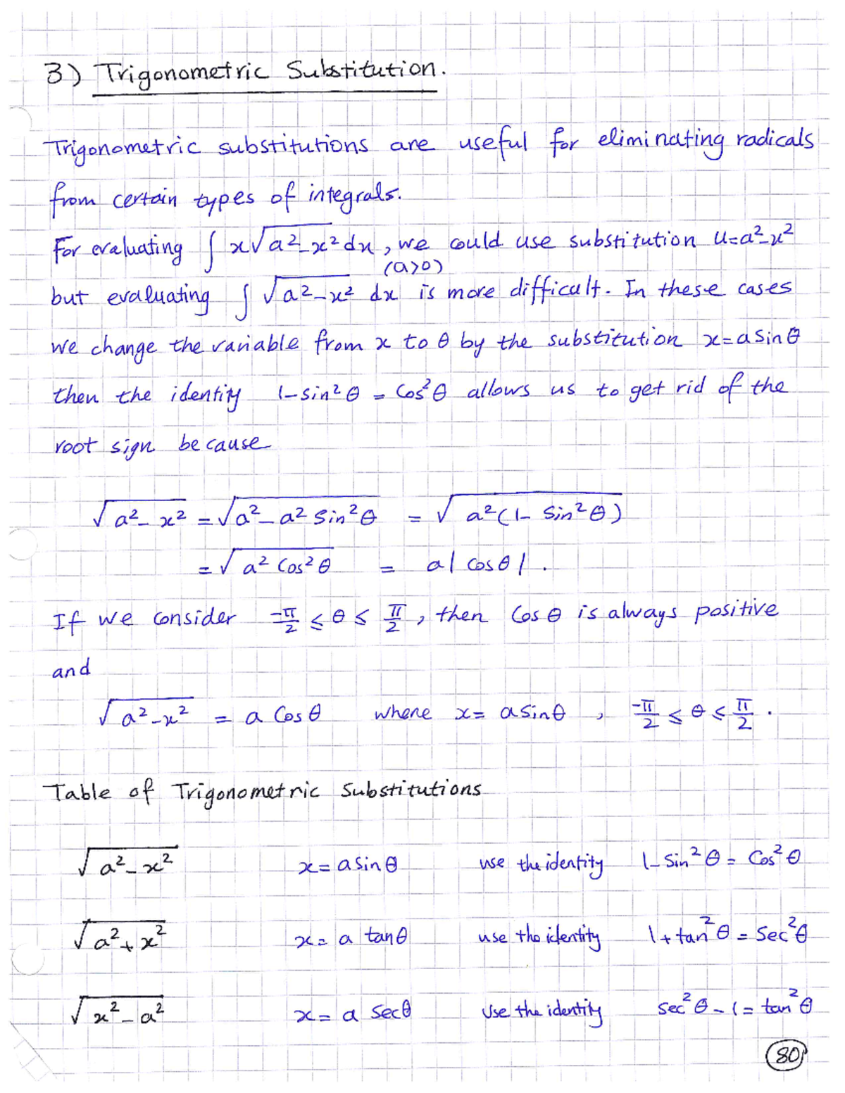 Lecture 7 Integration Techniques 2 - MATH 1700 - Studocu