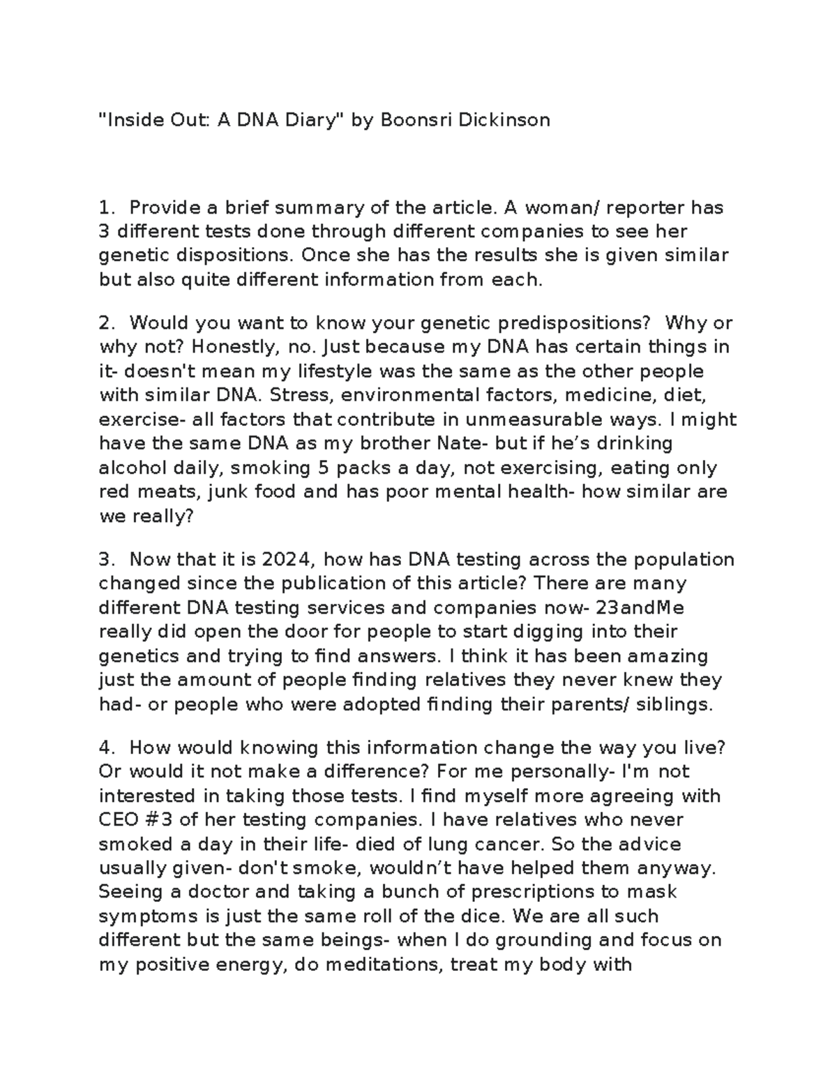 Inside Out Diary - "Inside Out: A DNA Diary" by Boonsri Dickinson ...