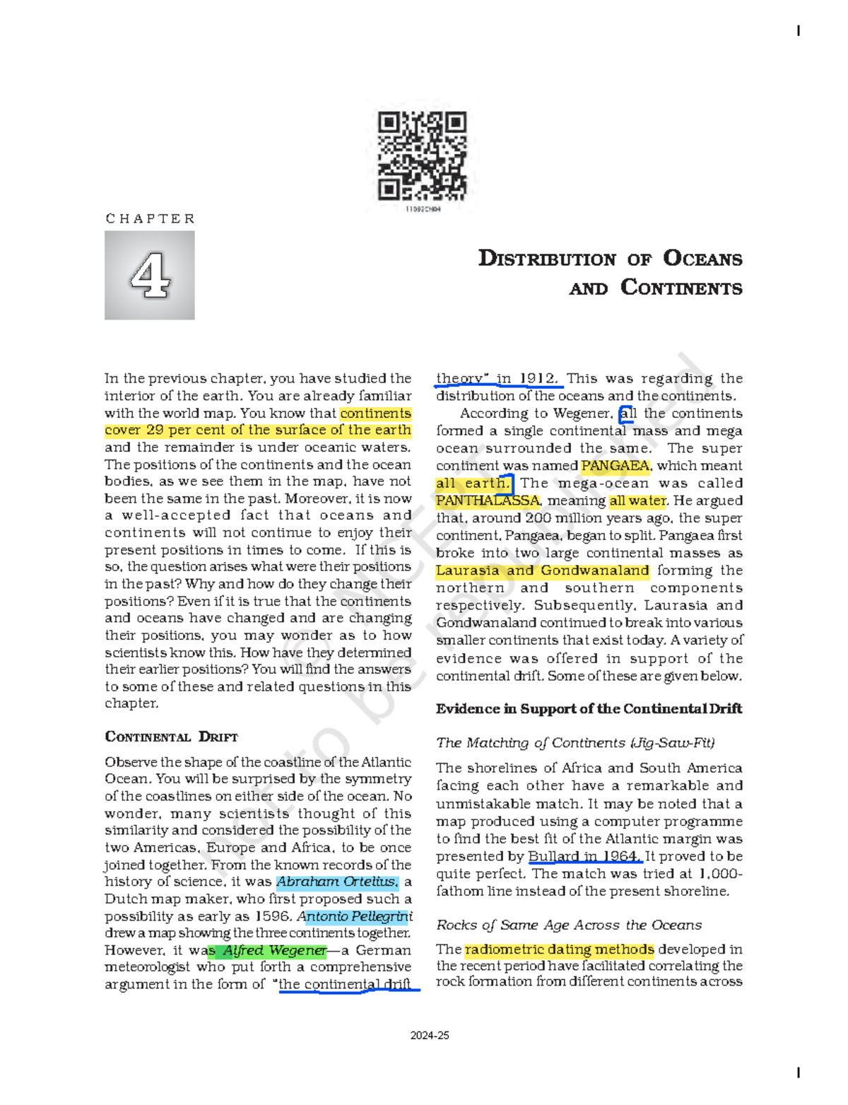 Geo 4 - notes for chapter 4 of class 1 geography book - In the previous ...