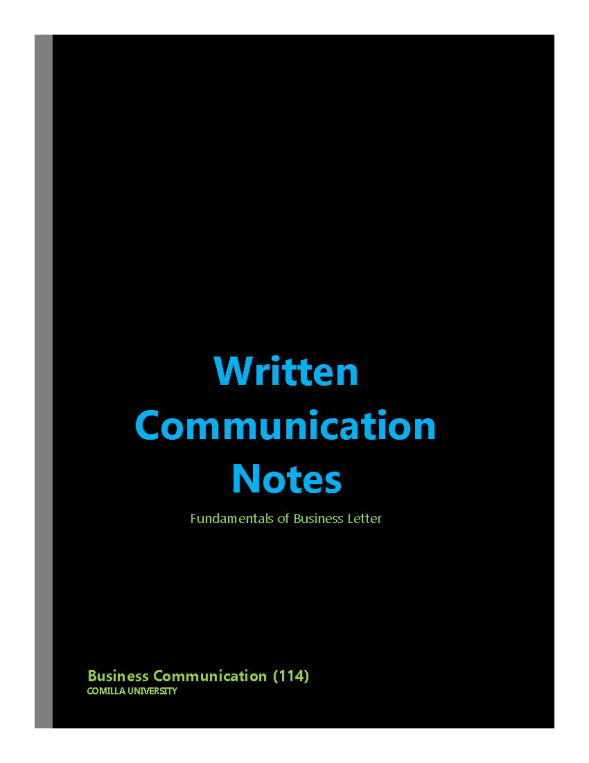 Written Communication Notes for students and it will help you - Written ...