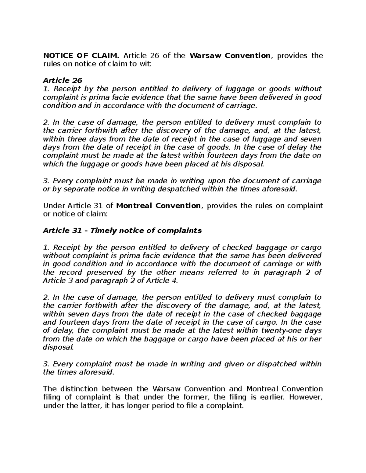 4-Prescriptive period and venue of actions Notice of claim or complaint ...