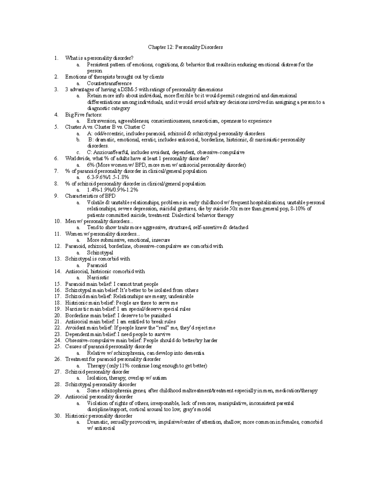 PSYC276-Exam3Review - This document goes over all of the materials for ...