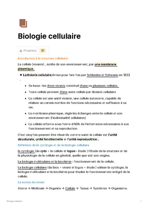 [Solved] Le rle de cytosol - Biologie cellulaire - Studocu