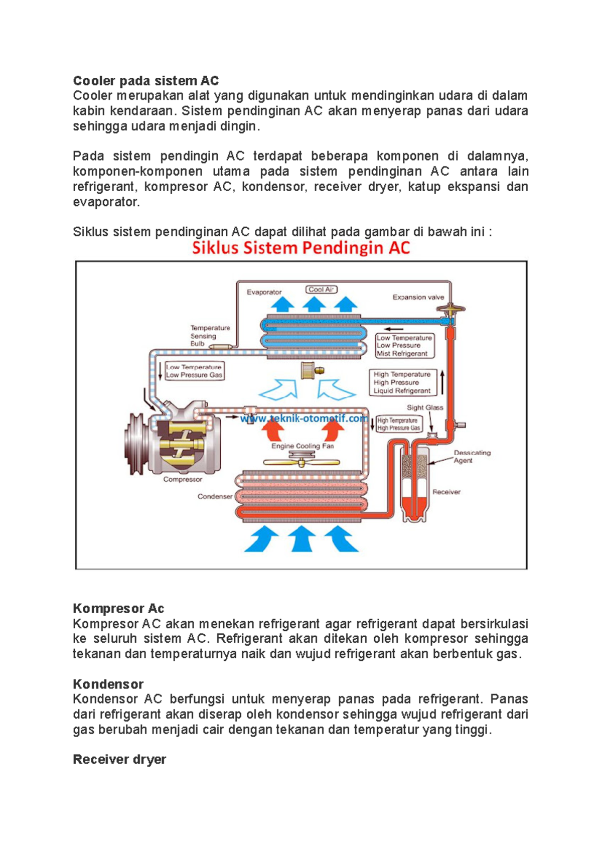 Tentang komponen AC - Cooler pada sistem AC Cooler merupakan alat yang ...
