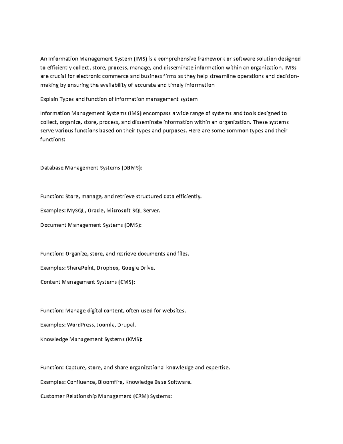 Introduction(IMS) - lecturer notes - An Information Management System ...