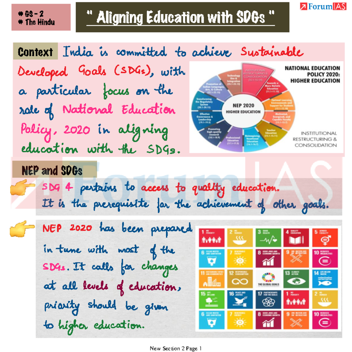 NEP-and-SDGs - Essay for general studies - Political Science - Q ...