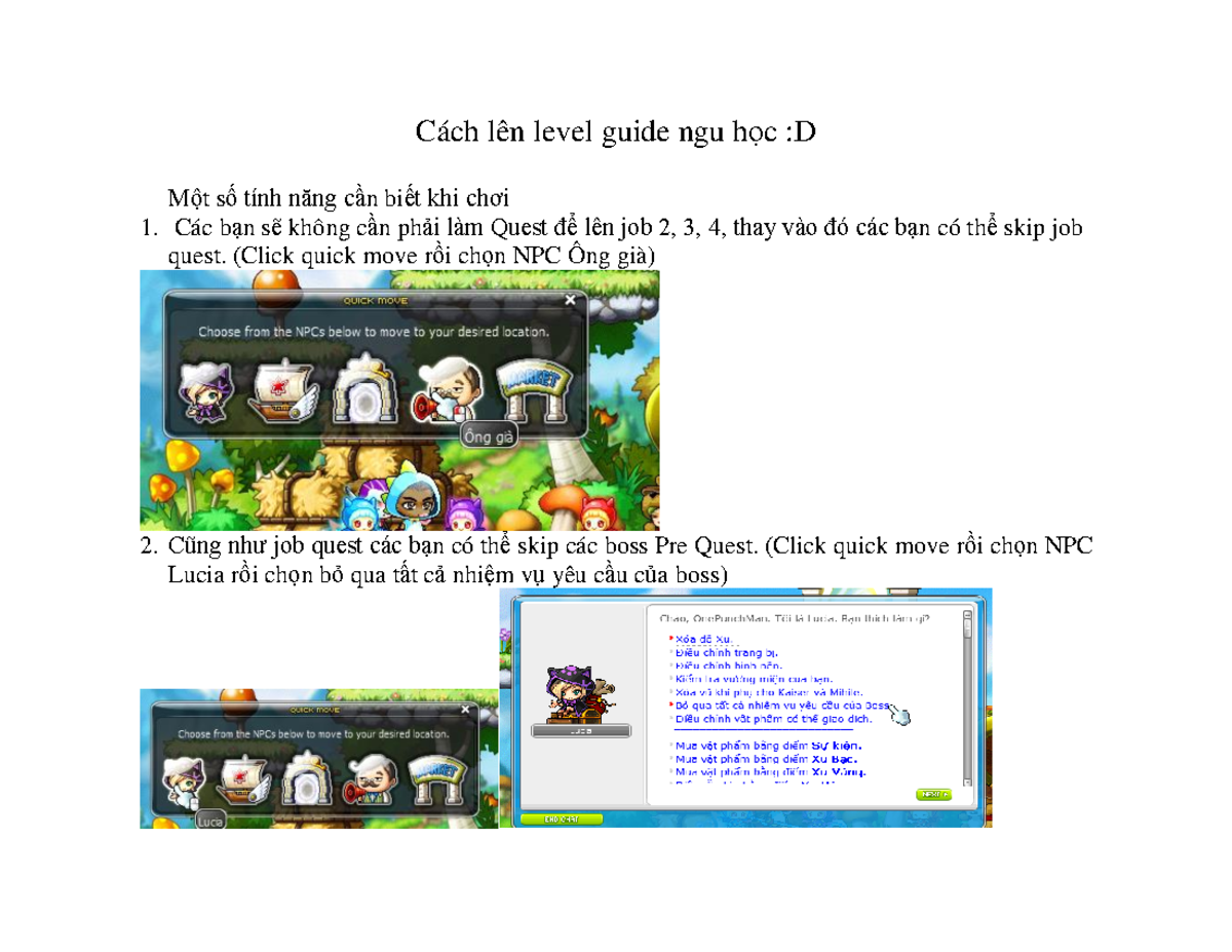 Viet Maple Leveling Guide - Cách lên level guide ngu học :D Một số tính ...