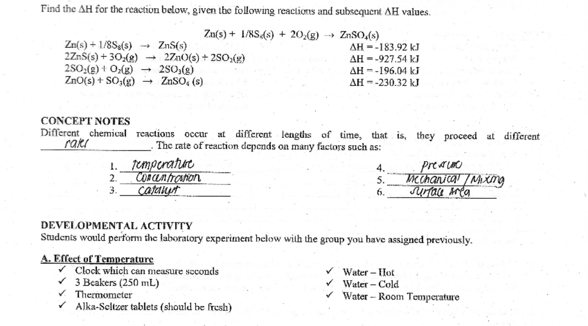 CHEM Notes 7 - Chemistry - Studocu