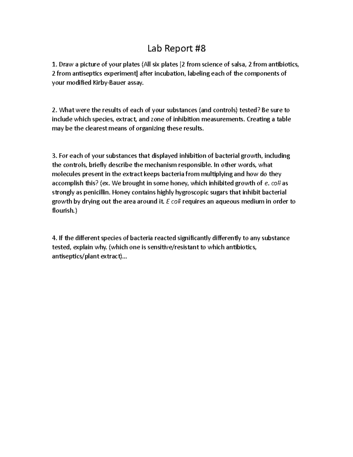 Lab Report#8 Science of Salsa - Lab Report Draw a picture of your ...