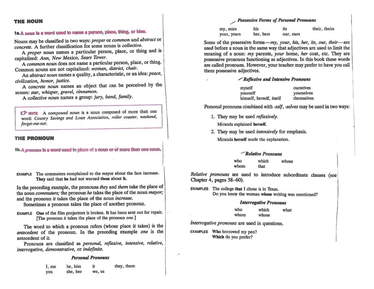 Warrriner's+Notes+on+Nouns,+Pronouns+and+Adjectives+ - EN451 - Studocu