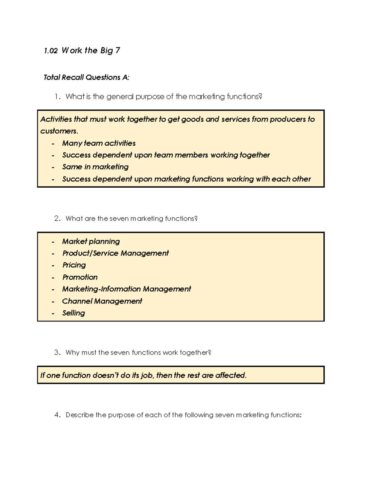 {Deetya Chimakurty} 1.02 Work the Big 7 - 1 Work the Big 7 Total Recall ...