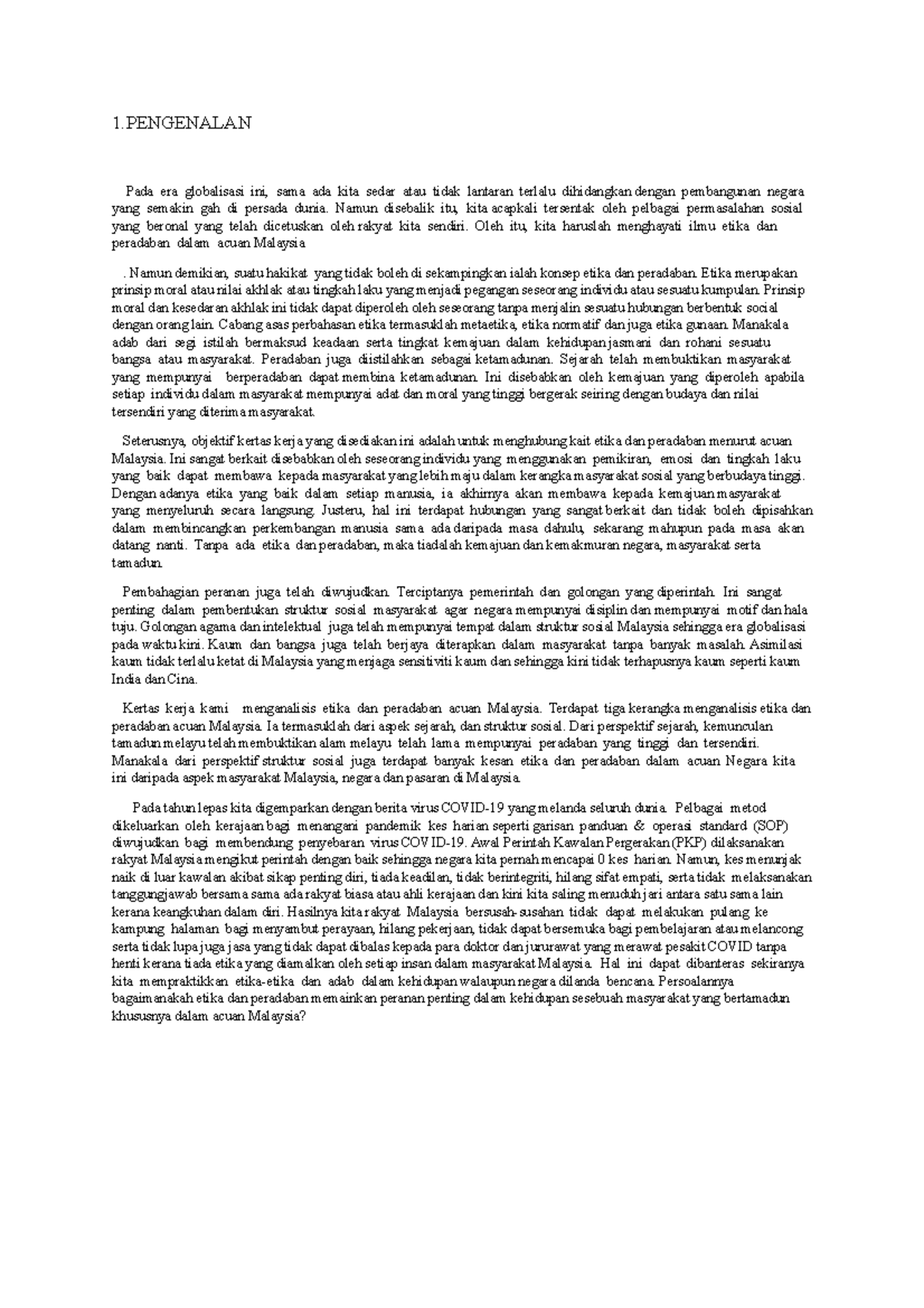 Ctu pengenalan - dont read this - 1 Pada era globalisasi ini, sama ada ...