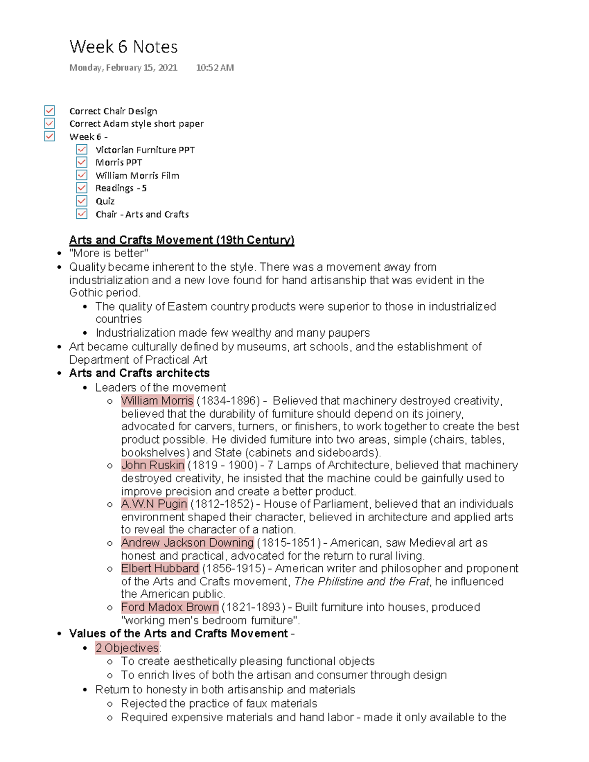 CIA Notes 5 - Dr. Peter Dedek - Week 6 Notes Monday, February 15, 2021 ...