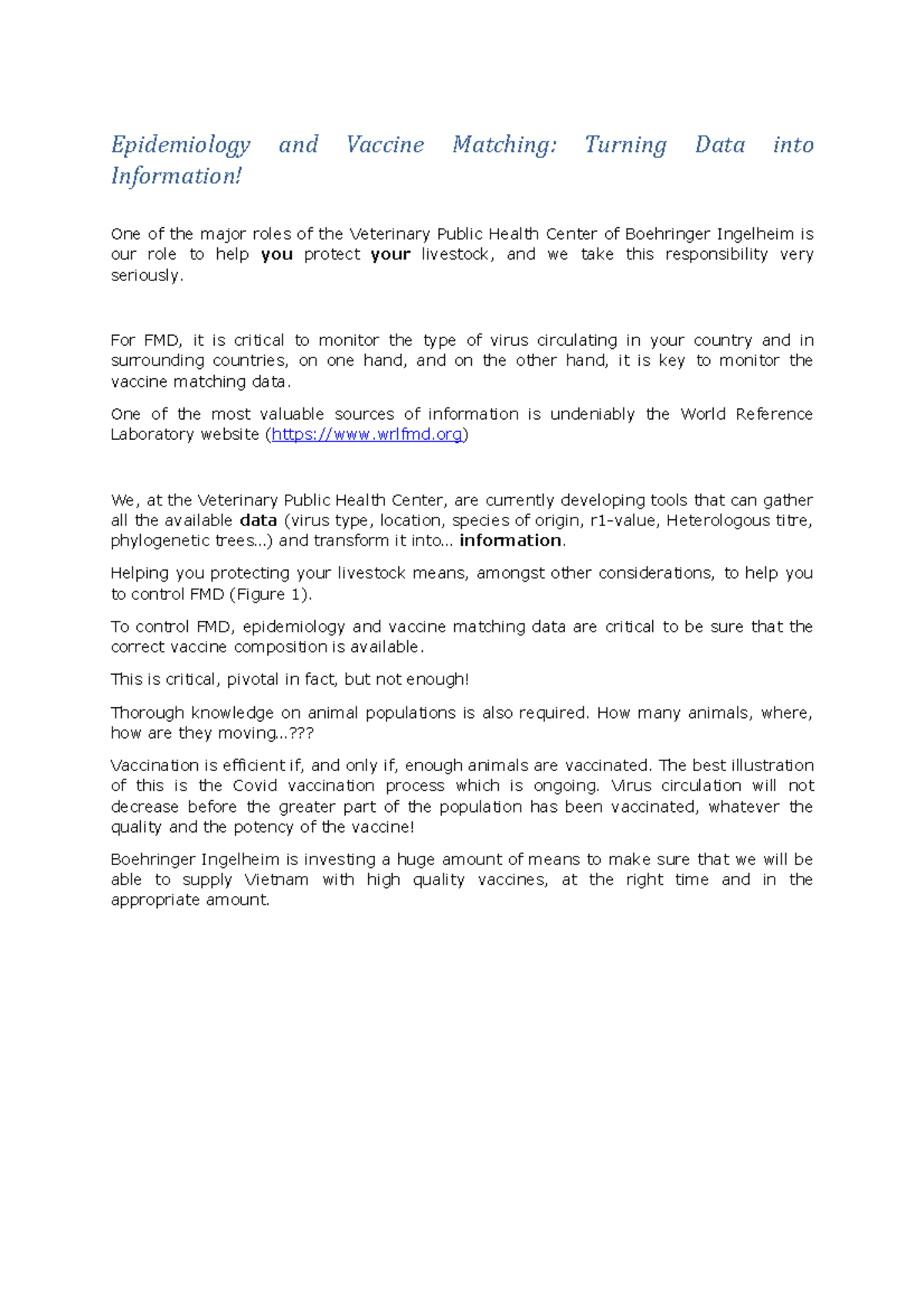 Ae Epidemiology and vaccine matching – Copie - Epidemiology and Vaccine ...