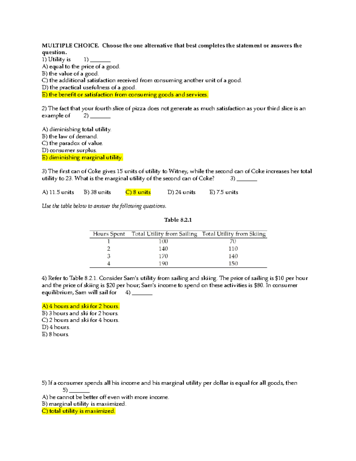 Chapter 8 - Copy - Week 7 Tutorial Questions - MULTIPLE CHOICE. Choose ...