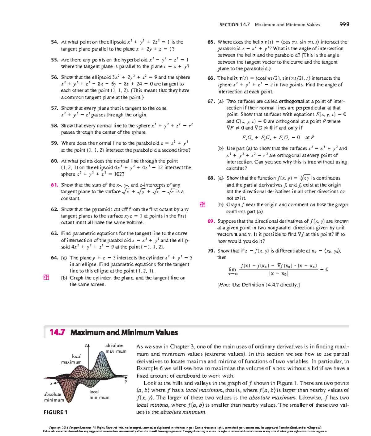 Math ch-14-7 - math work - Section 14 Maximum and Minimum Values 999 65 ...