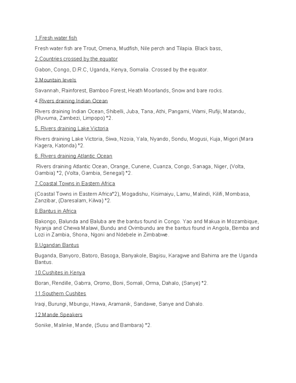 Sst songs - 1 water fish Fresh water fish are Trout, Omena, Mudfish ...