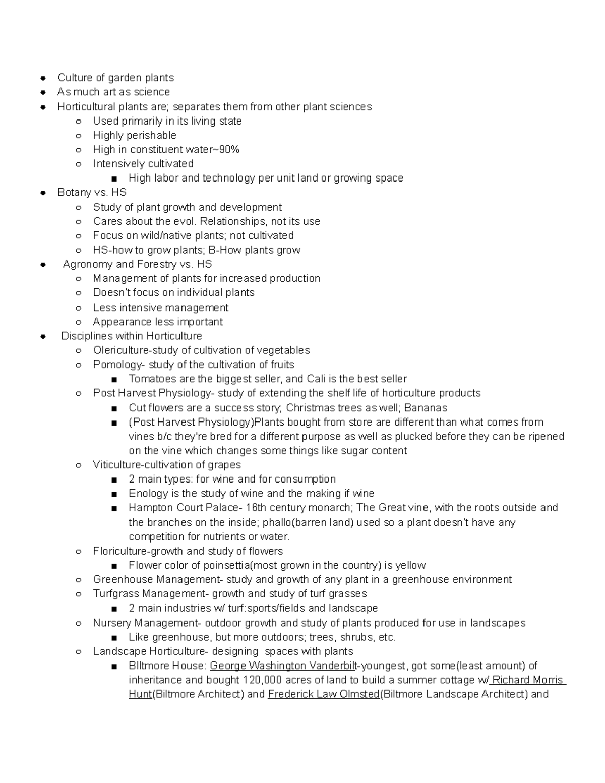 Horticulture Intro - Culture of garden plants As much art as science ...