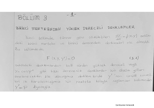 MAT221 Lineer Dif.Denk. - Bernoulli Dif - Statics - Studocu