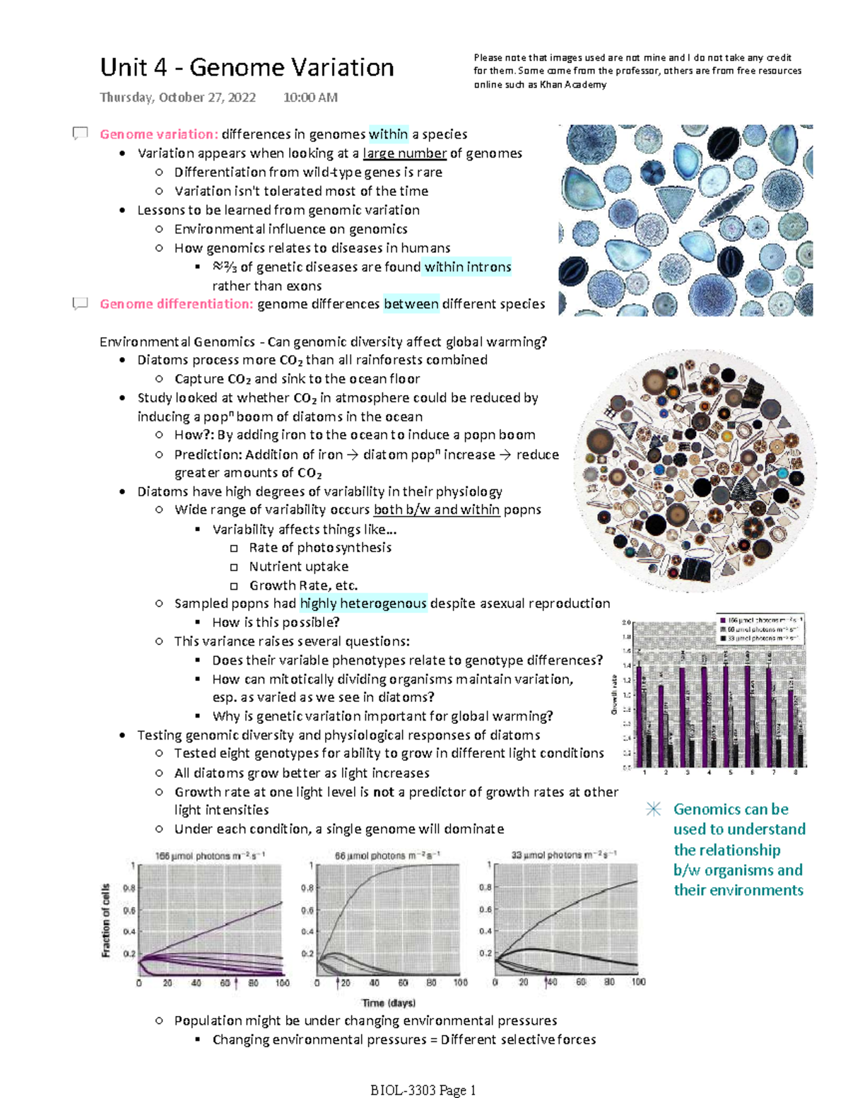 Unit 4 - Genome Variation - Genome variation: differences in genomes ...