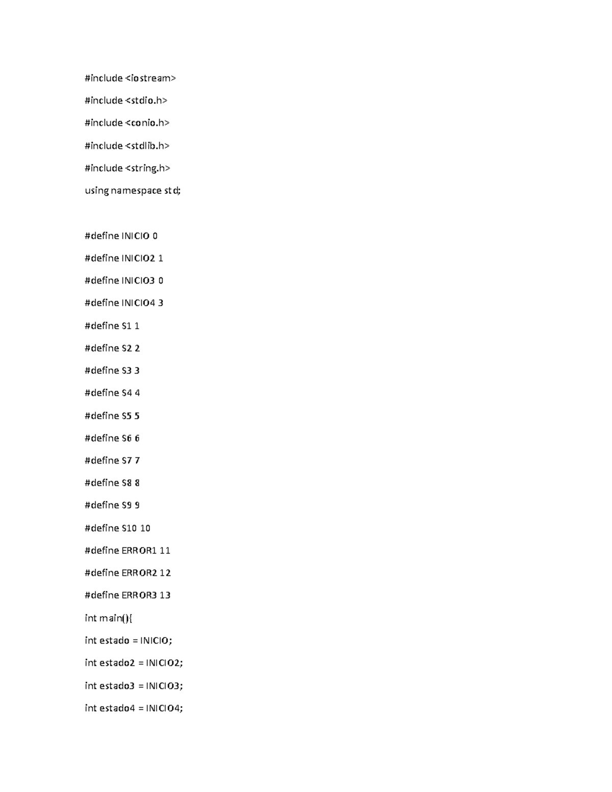 Programa, funcionamiento de un atuomata - #include #include #include #include #include using ...