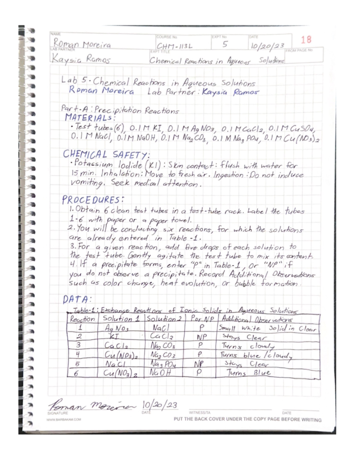 Lab 5 - CHM-113L - Studocu