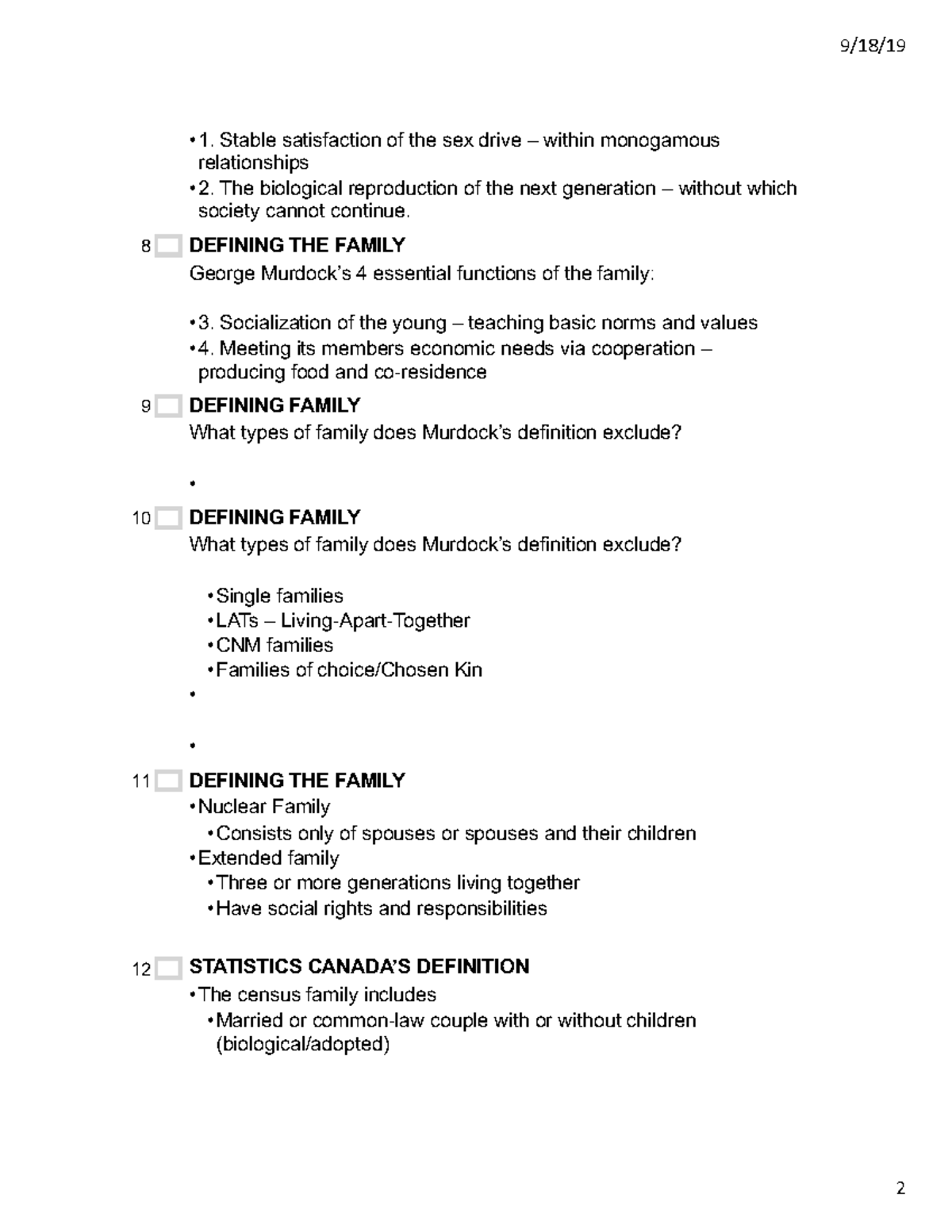 SMF 101.week 1. Chapter 23 - 9/18/ 2 •1. Stable satisfaction of the sex ...