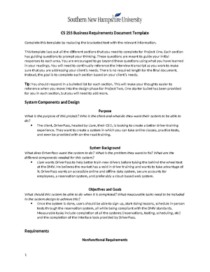 CS 255 - 2-2 Determining Requirements - Logan Mayer - CS 255 Module Two ...