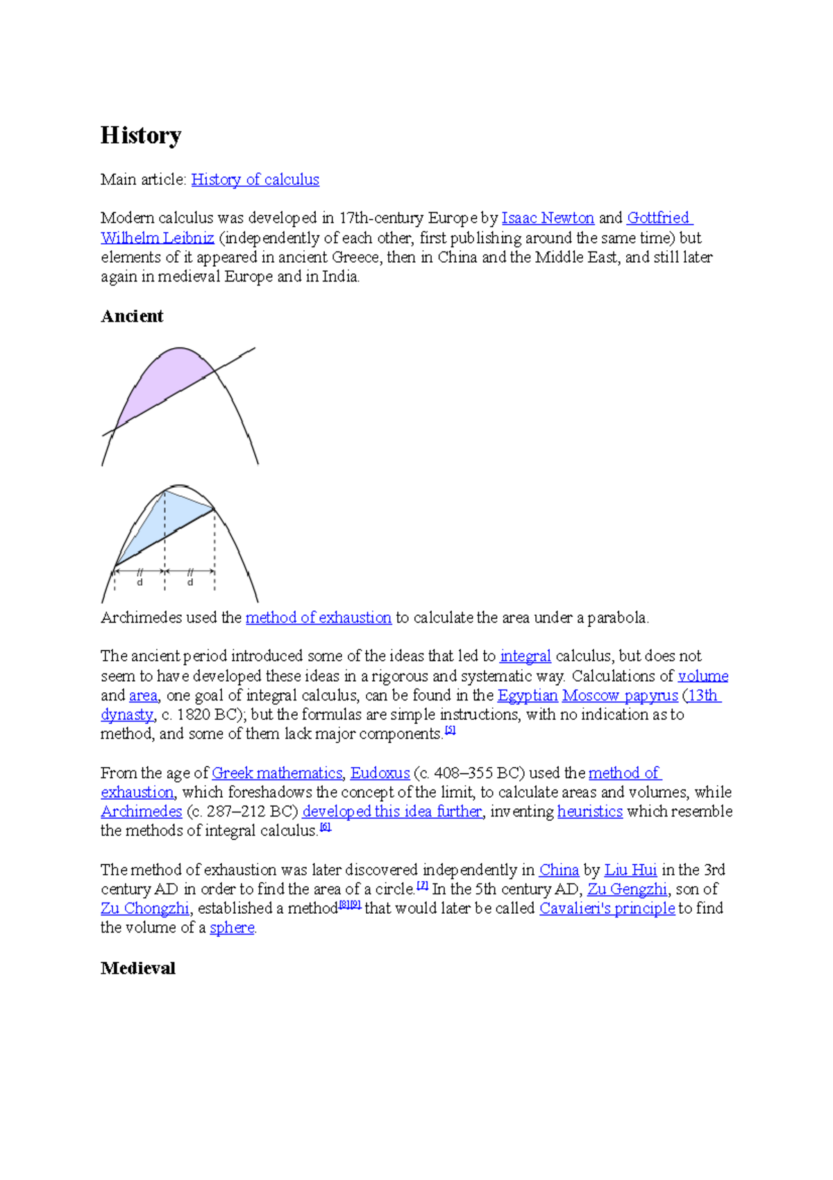 History of Calculus - Studocu