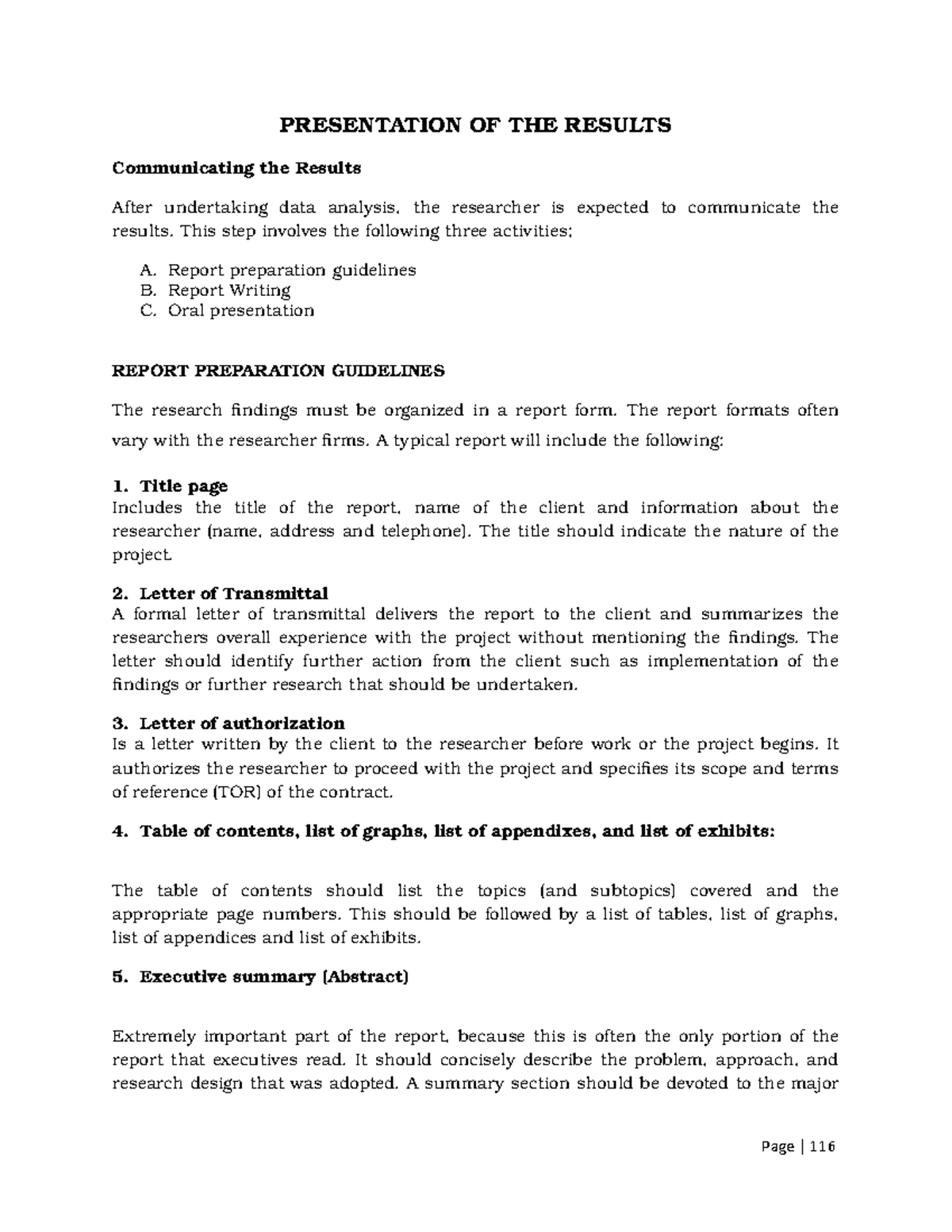 3.Presentation OF THE Results-research project lecture notes by Dr ...