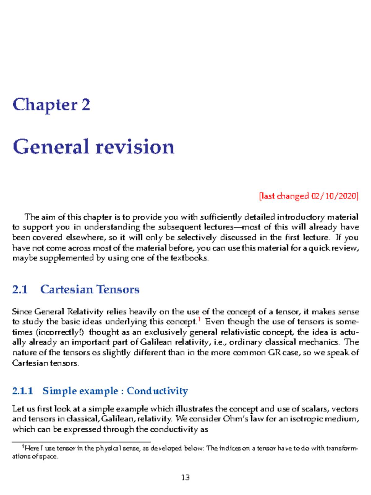 Chapter 2 - General revision - Chapter 2 General revision [last changed ...
